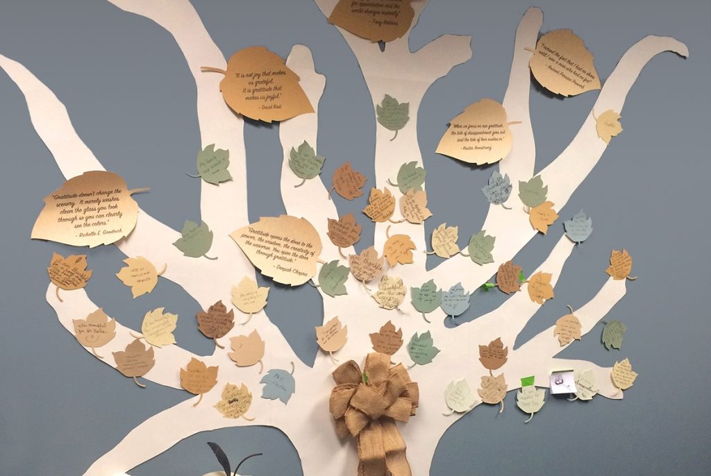 Our Gratitude Tree 2017 - Therapy Changes